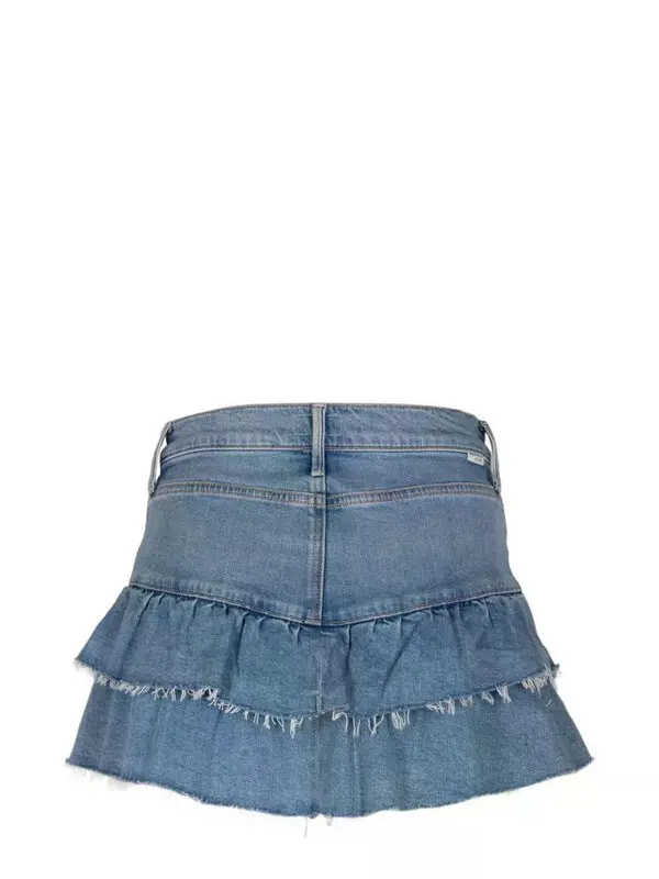 MOTHER Ruffle My Feathers Frayed Mini Skirt