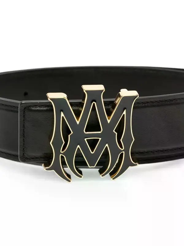 Amiri Logo Leather Belt