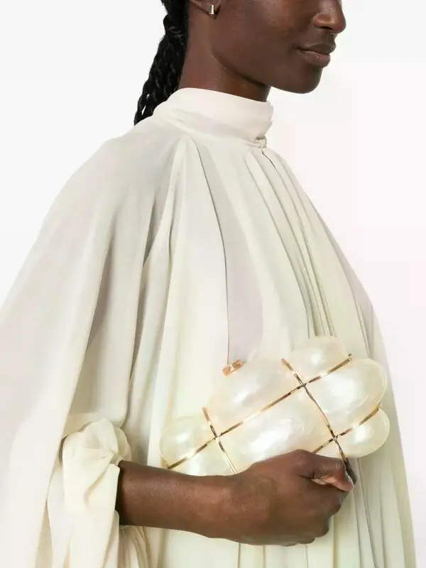 Cult Gaia Bolla Pearl-effect Clutch Bag - Neutrals
