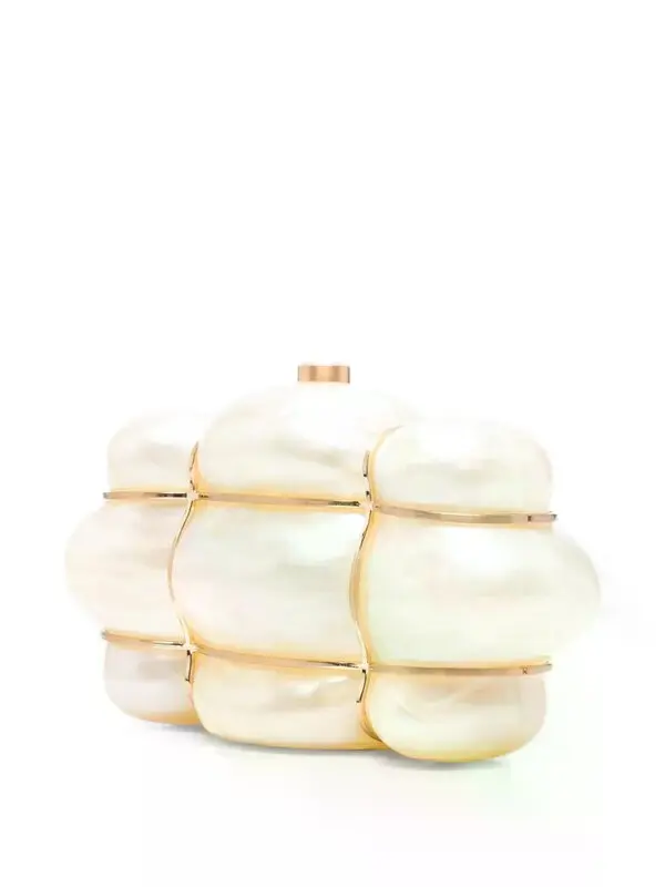 Cult Gaia Bolla Pearl-effect Clutch Bag - Neutrals