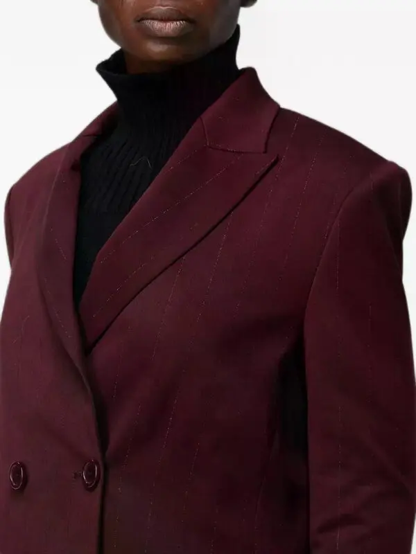 HANITA Pinstriped-pattern Double-breasted Blazer - Red