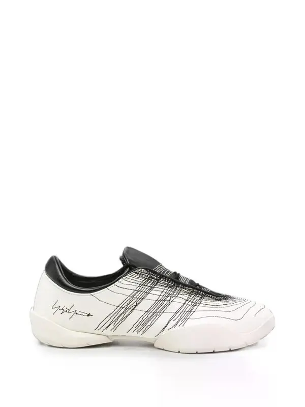 Y3 Logo-embroidered Sneakers - White