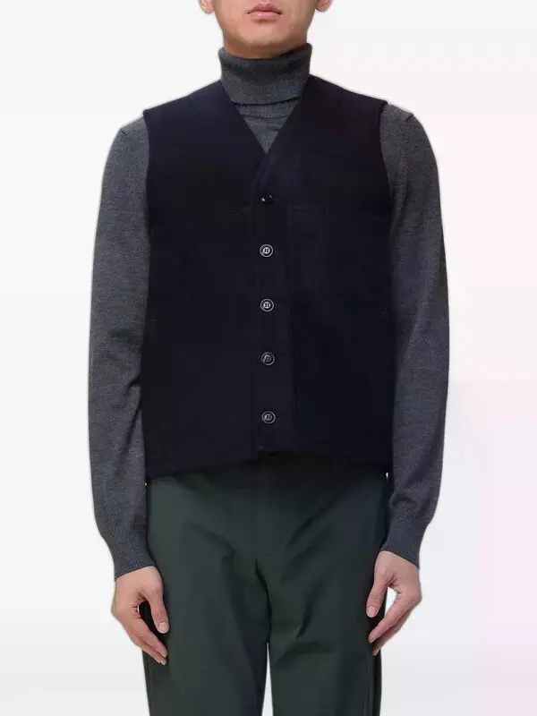 Filson Button-front Wool Gilet - Blue