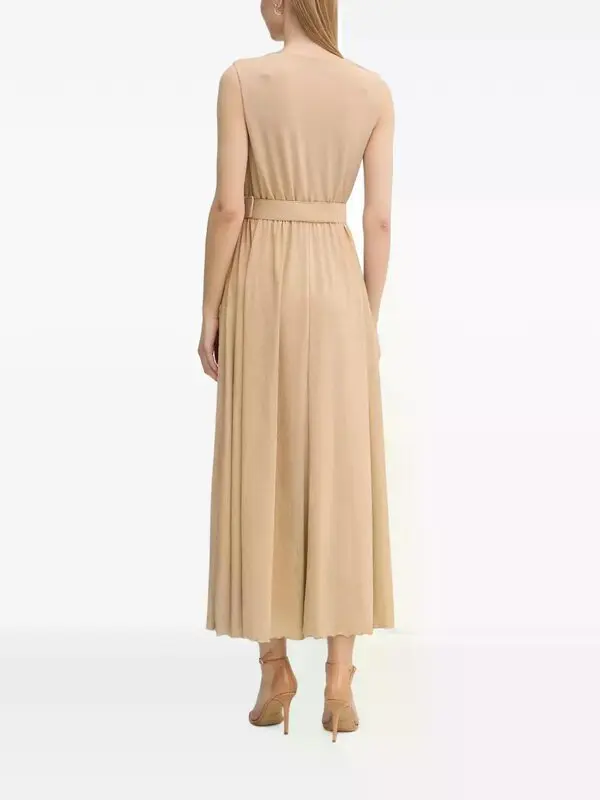 GAUDI Belted Sleeveless Maxi Dress