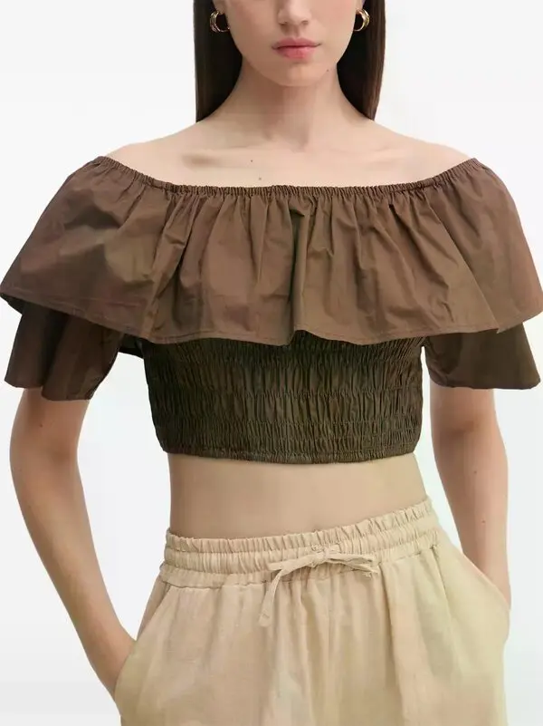 GAUDI Off-the-shoulder Ruffled Top