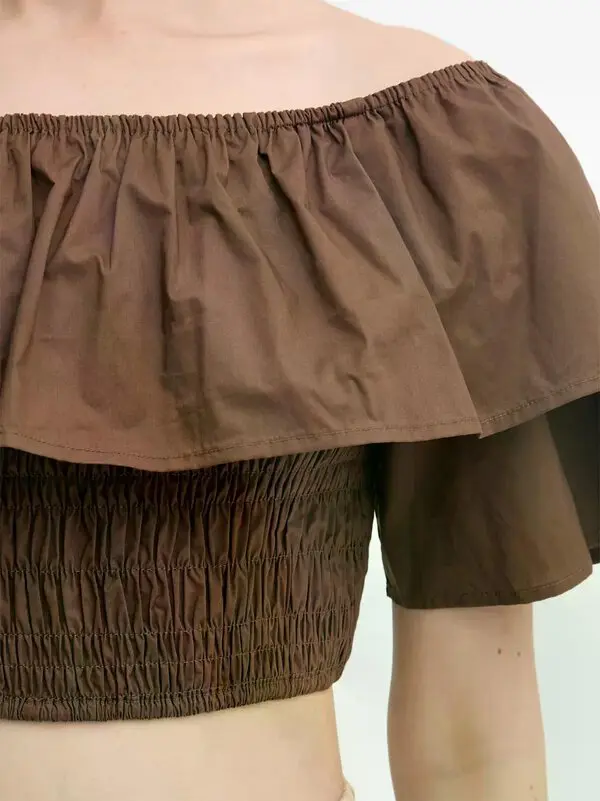 GAUDI Off-the-shoulder Ruffled Top