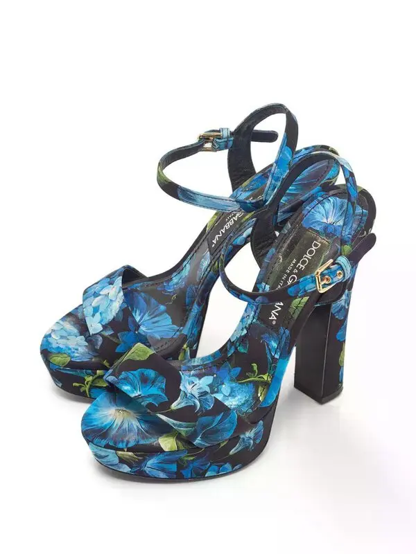 Dolce & Gabbana Keira Floral Platform Sandals