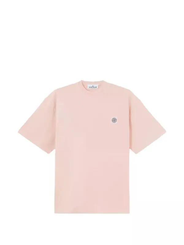 Stone Island Logo-patch T-shirt - Pink