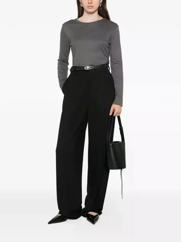 Max Mara Smmfumetto Crew Neck Long-sleeve Top - Grey