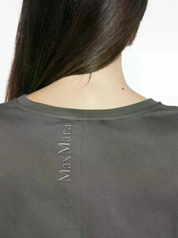 Max Mara Smmfumetto Crew Neck Long-sleeve Top - Grey