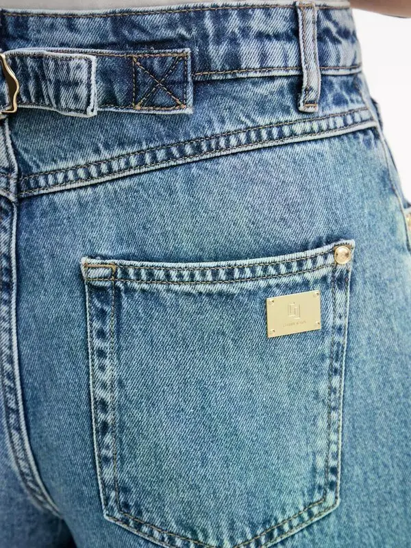 GAUDI Cinched-back Wide-leg Jeans