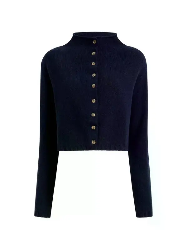 Khaite Annora Cardigan In Midnight Navy - Blue