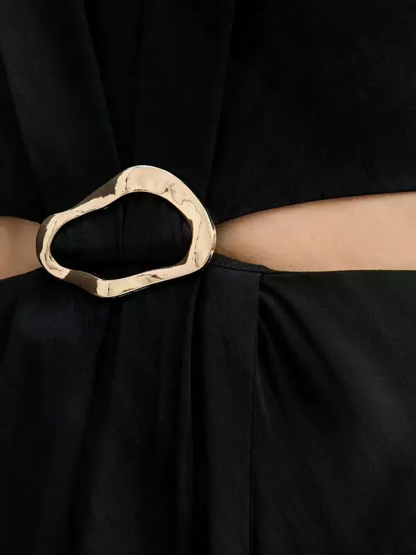 GAUDI Cut-out Buckled Midi Dress