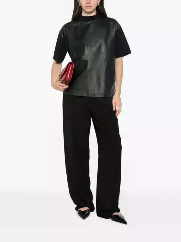 Max Mara Mstsegale Short-sleeve Leather T-shirt