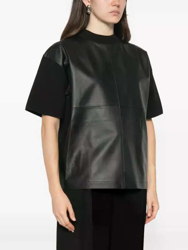 Max Mara Mstsegale Short-sleeve Leather T-shirt
