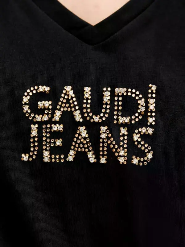 GAUDI Logo Embellished Knot Detail T-shirt