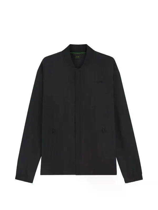 BOSS Terrace Check-pattern Bomber Jacket - Blue