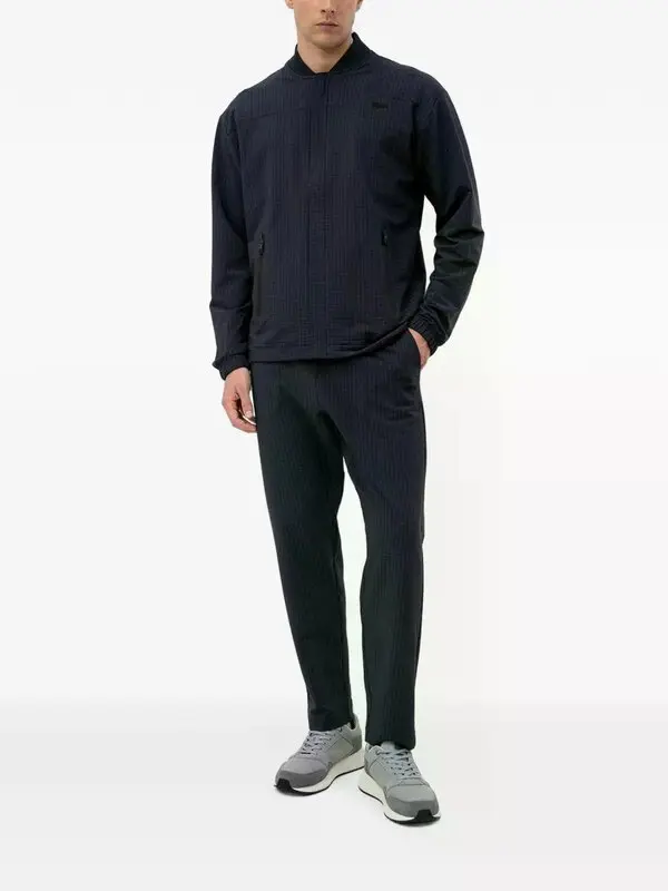BOSS Terrace Check-pattern Bomber Jacket