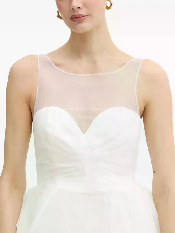 Bardot Hilda Lace-trimmed Tulle Mini Dress - White