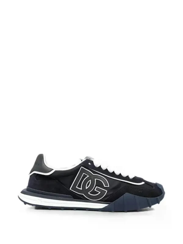 Dolce & Gabbana Dg-logo Lace-up Sneakers - Blue