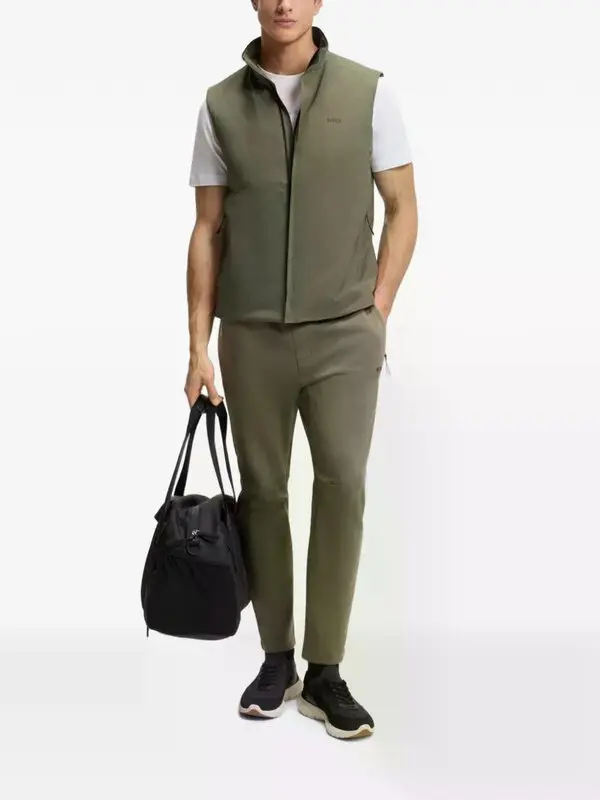 BOSS Logo Print High-neck Gilet