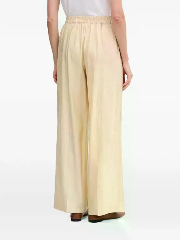 GAUDI Button-detail Crinkled-effect Trousers