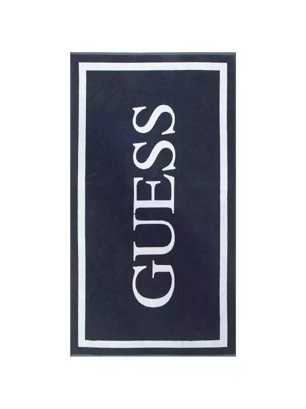 Guess Logo-print Beach Towel - Blue
