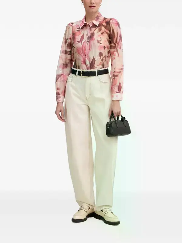 GAUDI Floral-print Puff-sleeve Shirt