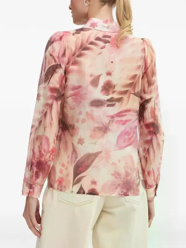 GAUDI Floral-print Puff-sleeve Shirt