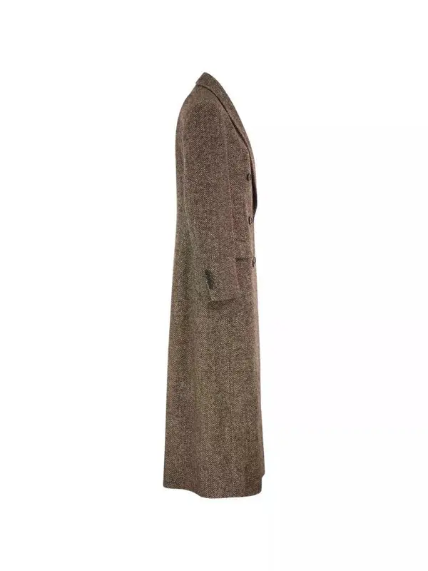 Brunello Cucinelli Double-breasted Herringbone Coat