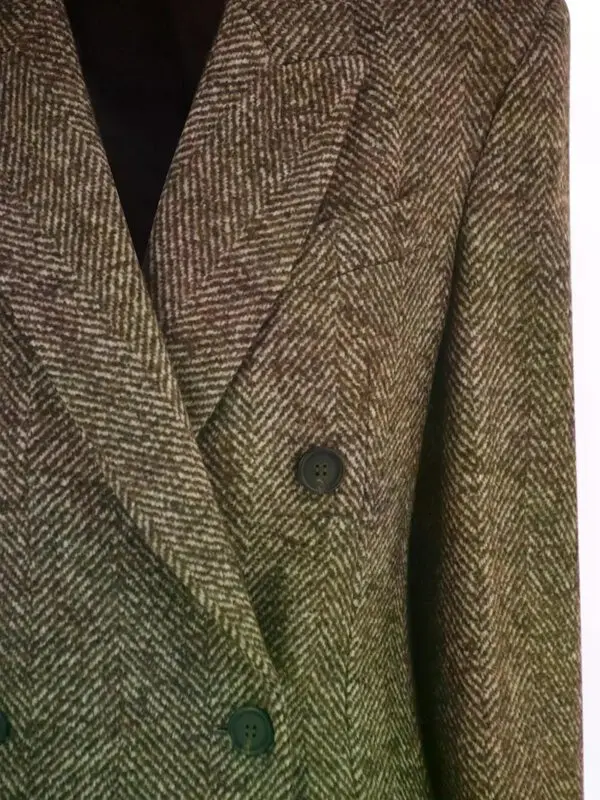 Brunello Cucinelli Double-breasted Herringbone Coat