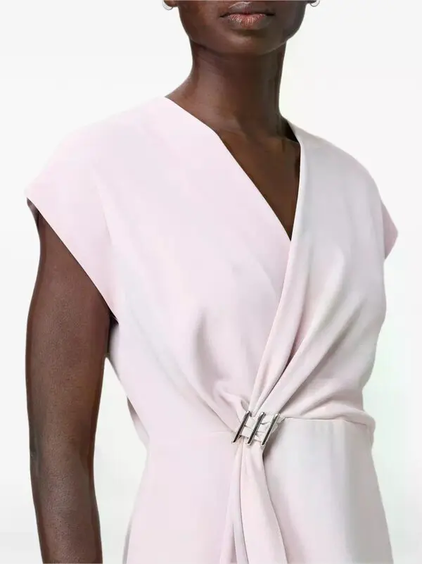 HANITA Buckle-detail Wrap-style Top - Pink