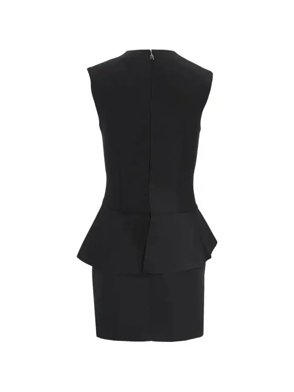 ROTATE BY BIRGER CHRISTENSEN Floral Appliqué Peplum Hem Mini Dress