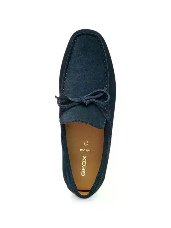 Geox Kosmopolis + Grip Bow-detail Suede Loafers