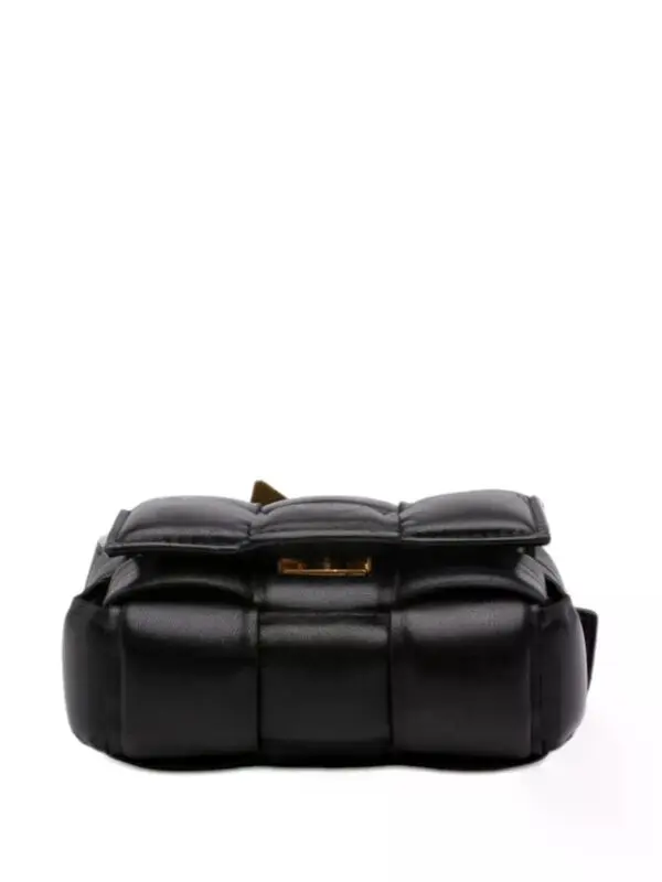 Bottega Veneta Candy Nappa Intrecciato Padded Cassette Crossbody Bag - Black
