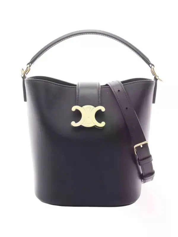 Celine 2010-2026 Small Smooth Calfskin Louise Bucket Bag Satchel - Black