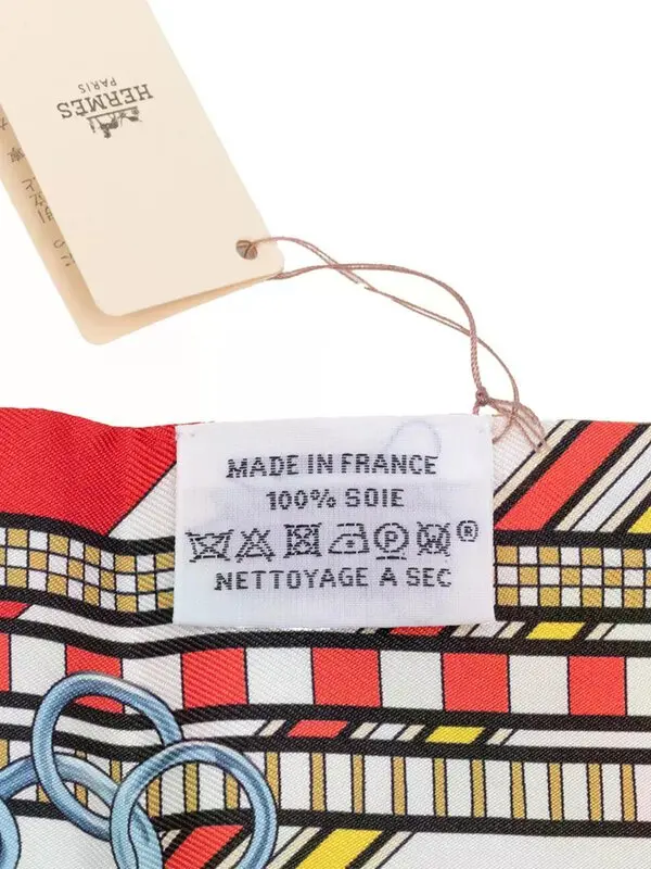 Hermès 2014-2026 Brides Et Gris-gris Silk Twilly Scarf Scarves - Red