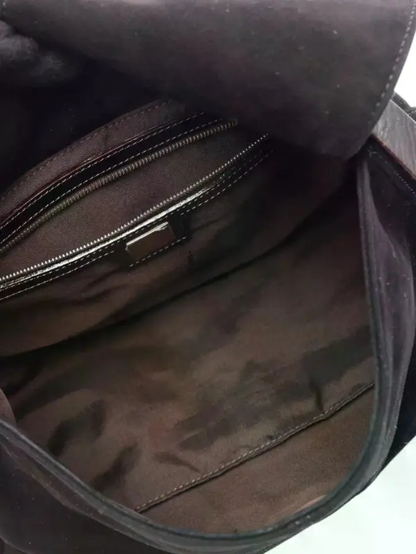 Fendi 2000-2010 Suede Mamma Forever Shoulder Bag
