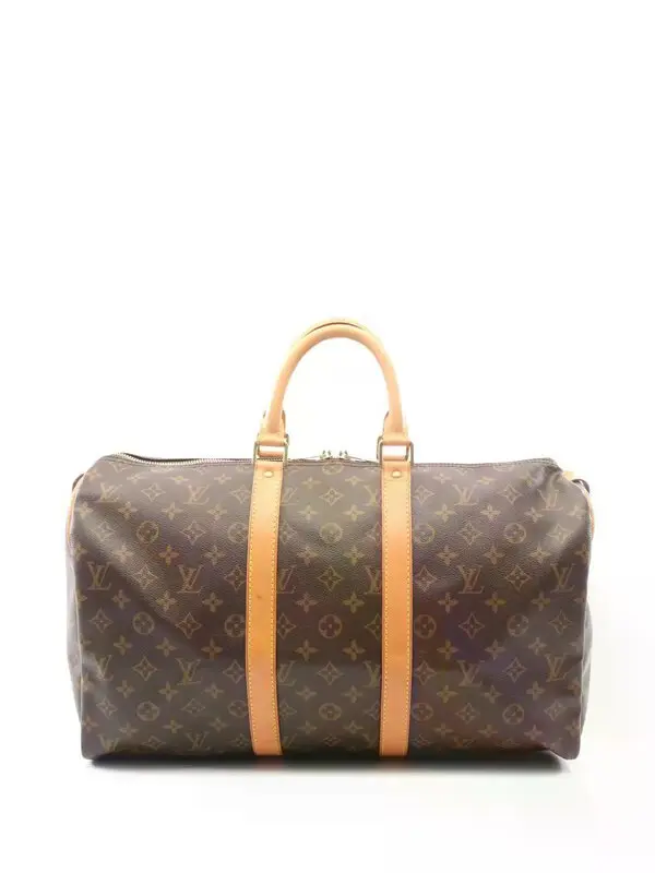 LOUIS VUITTON 2005 Monogram Keepall 45 Travel Bag - Brown