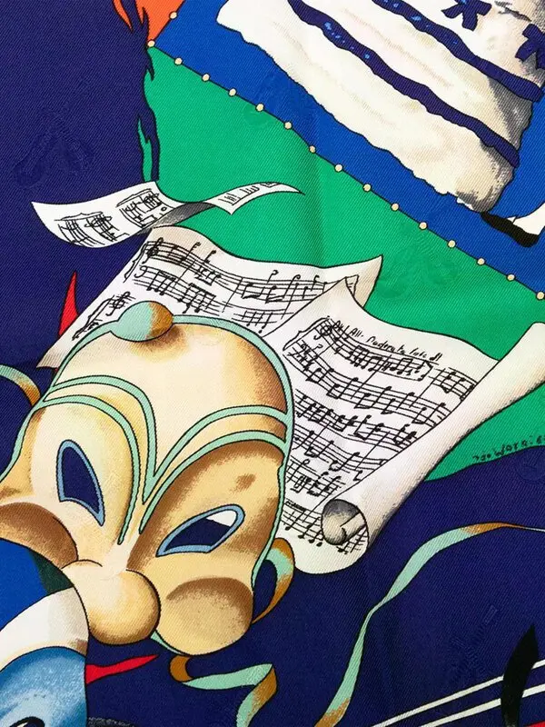 Hermès 1980-2010 Le Carnaval De Venise Silk Scarf 90 Scarves