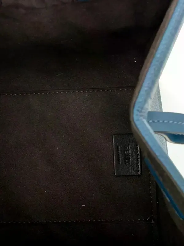 Fendi 2023-2024 Mini Leather Origami Shoulder Bag - Blue