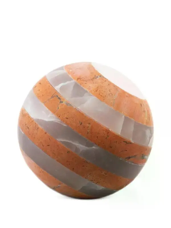 EDITIONS MILANO Alice Striped Marble Paperweight - Orange