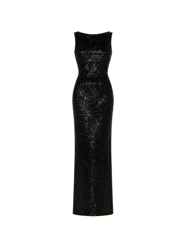 ROSERRY Kylie Sequin-embellished Sleeveless Maxi Dress - Black