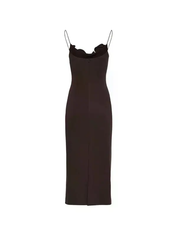 Magda Butrym Spaghetti Strap Maxi Dress With Floral Appliques