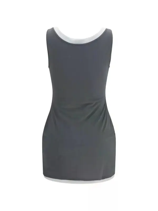 Miu Miu Layered-effect Logo-patch Dress
