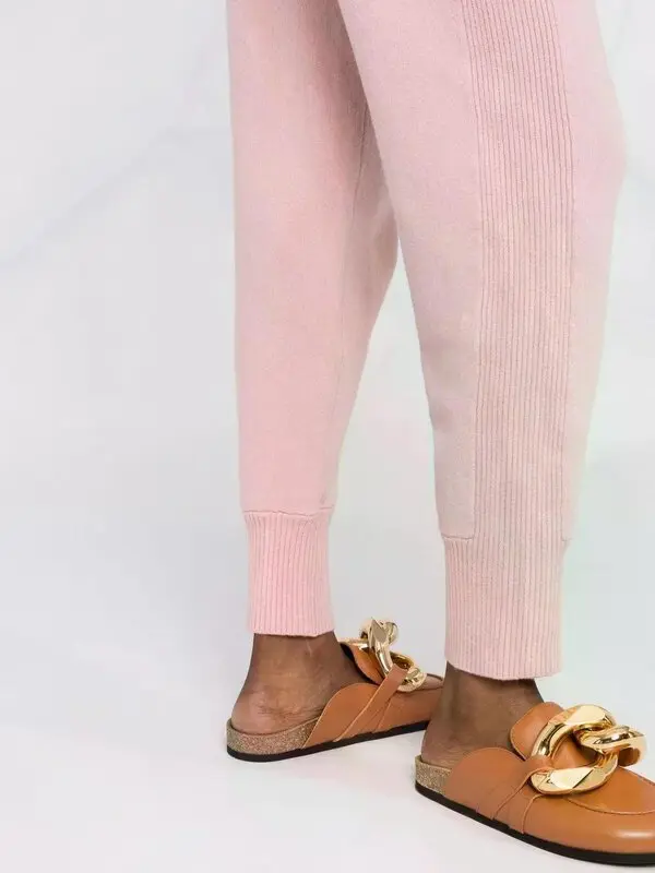 Alberta Ferretti Ribbed-detailing Knitted Track Pants