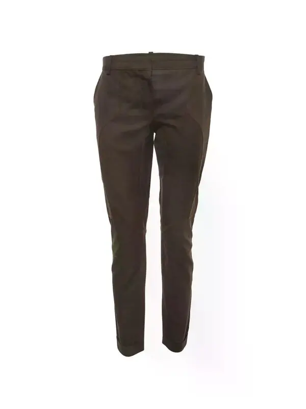 LOUIS VUITTON Ankle-zip Slim-fit Trousers - Brown