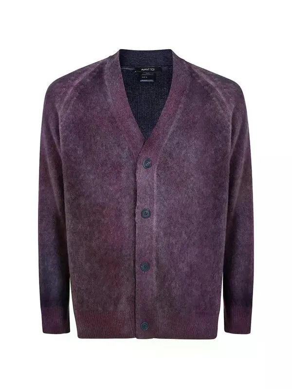Avant Toi Brushed-finish Raglan-sleeve Cardigan - Red
