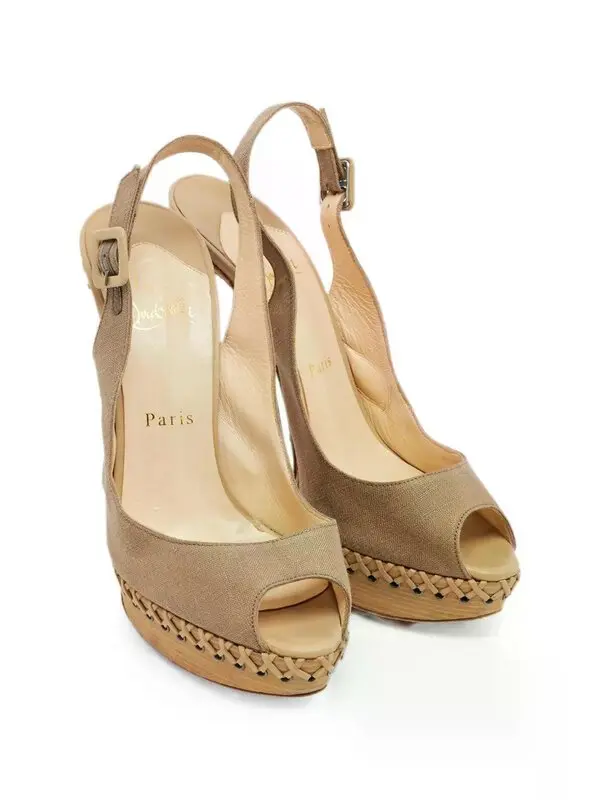 CHRISTIAN LOUBOUTIN Lady Indiana Slingback Platform Sandals