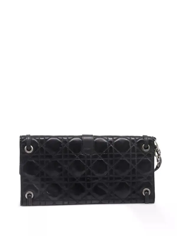 Dior Lady Dragonne Cannage Clutch Bag - Black